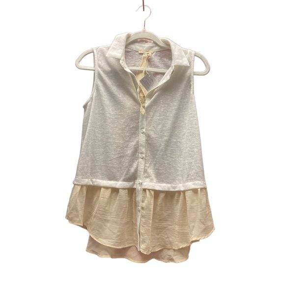 Mystree | Tops | Nwt Sleeveless Buttonup Tank | Poshmark